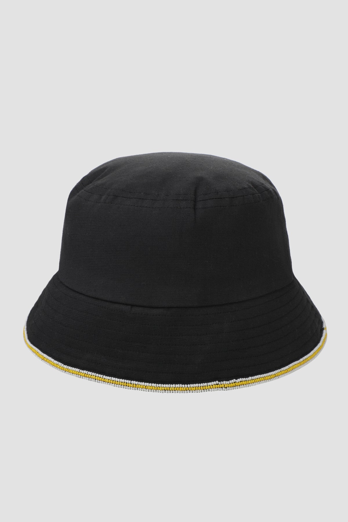 Hand Embroidered Bucket Hat Black– Hooha